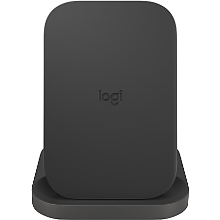 Logitech POWERED 10W Wireless Charging Stand Graphite 120 V AC 230 V AC ...