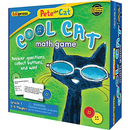 Edupress Pete The Cat Cool Cat Math Game Grade 1 - Office Depot
