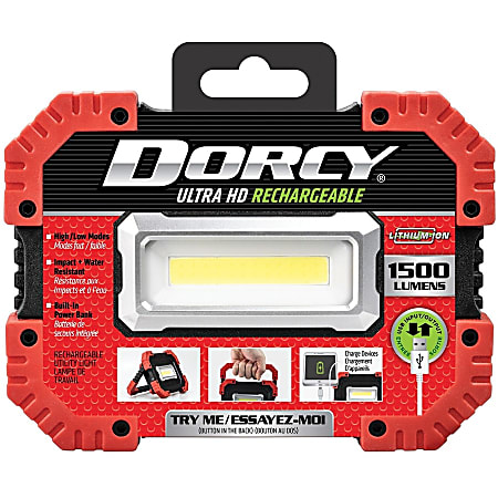 Dorcy 1500 Lumen Ultra HD Rechargeable Utility Light Power Bank LED 280 ...