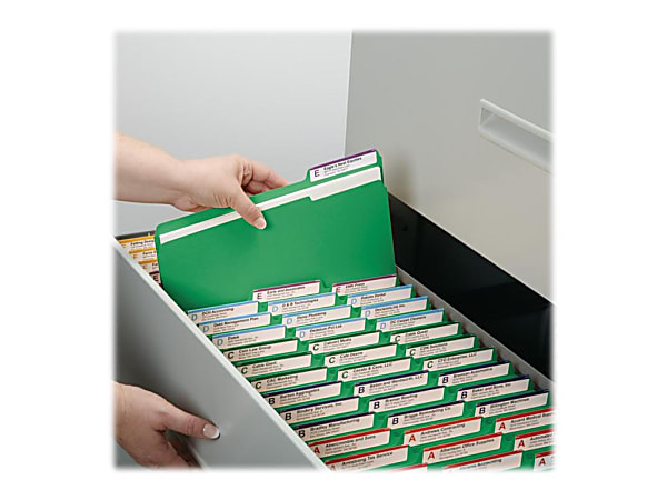 Smead Color File Folders With Reinforced Tabs Legal Size 13 Cut Green ...