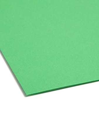 Smead Color Reinforced Tab Fastener Folders Legal Size 13 Cut Green ...