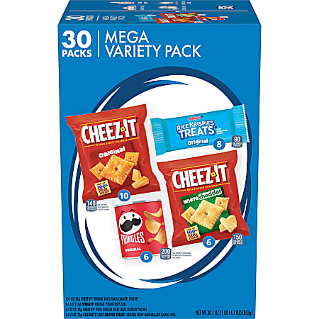 Kelloggs Keebler Mega Variety Pack 30 Bags Per Box 30.1 Oz - Office Depot