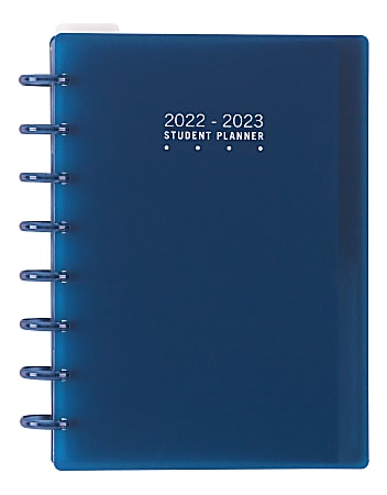 TUL Discbound WeeklyMonthly Student Planner Junior Size Blue July 2022 ...