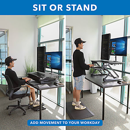 Mount It 33 W Electric Adjustable Height Sit Stand Desk Converter With ...