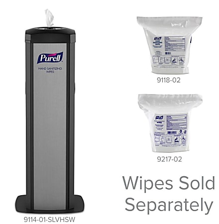 PURELL DS360 Hand Sanitizing Wipes High Capacity Floor Stand Silver ...