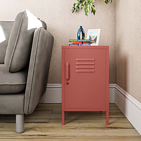 Ameriwood Home Mission District Metal Locker End Table 27 316 H x 15 W ...