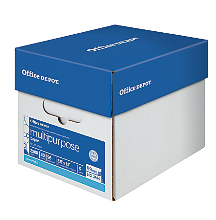 Office Depot Multi Use Printer Copy Paper 5 Reams White Letter 8.5 x 11 ...
