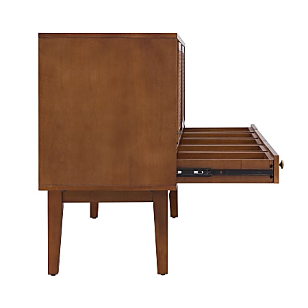 SEI Furniture Holly Martin Simms Media Console For 68 W Flat Screen TVs 29 34 H x 70 W x 17 D Dark Tobacco ODP Business Solutions