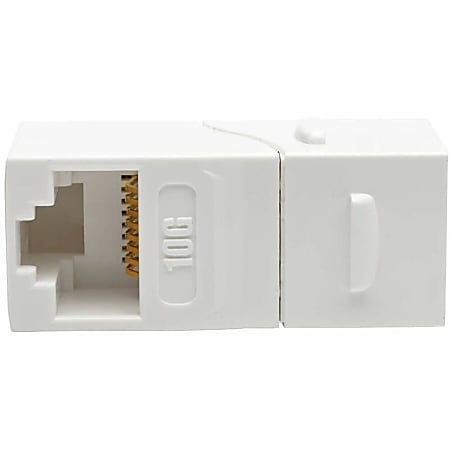 Tripp Lite Cat6a Straight Through Modular In Line Snap In Coupler w90 ...