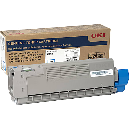 Oki Toner C612 6K Cyan 46507503 - Office Depot