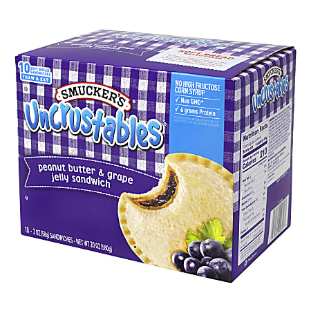 Smuckers Uncrustables Peanut Butter Grape Sandwiches 2 Oz 10 Sandwiches ...