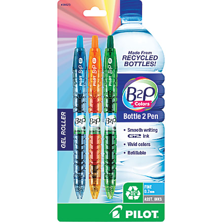 Pilot Bottle to Pen B2P Gel Retractable Pens Fine Point 0.7 mm ...