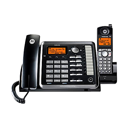 Motorola Corded Desk Phone And Digital Answering System Black ML25255 ...