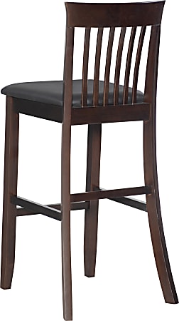 Linon Pullman Craftsman Bar Stool EspressoBlack - Office Depot