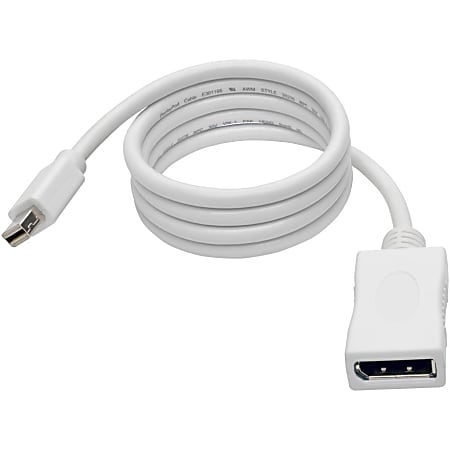 Tripp Lite 3ft Mini DisplayPort to DisplayPort Adapter Cable 4K x 2K MF ...