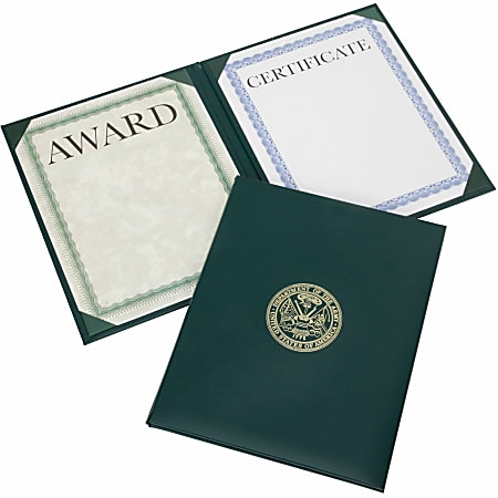 SKILCRAFT Padded Award Certificate Binder with Army Seal Letter 8 12 x ...