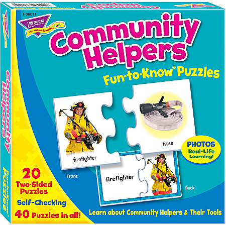 Trend Community Helpers Alphabet Puzzle Set Reference Ages 3 40 Pieces ...