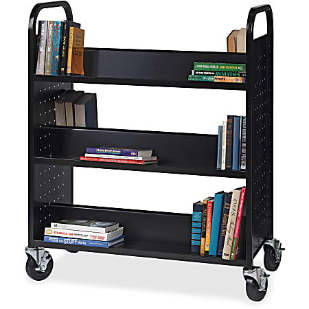 Lorell Double sided Book Cart Black - Office Depot