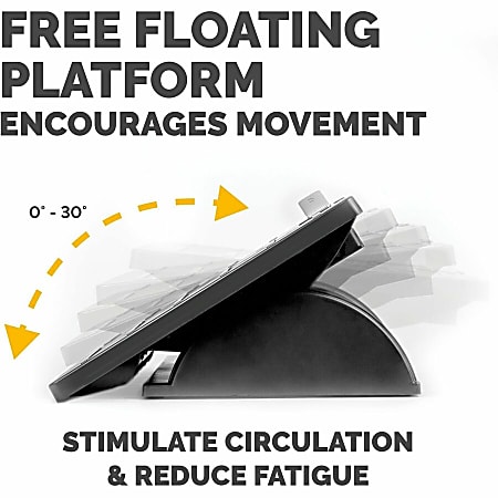 Fellowes Adjustable Locking Footrest with Microban BlackSilver - Office ...