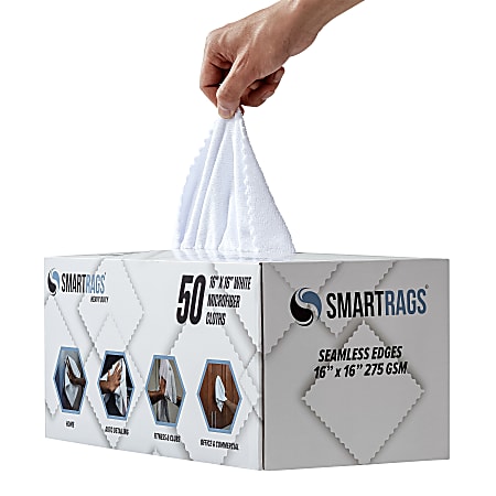 Hospeco SmartRags Disposable Microfiber Towels 45 Gram 275 GSM 16 x 16 ...