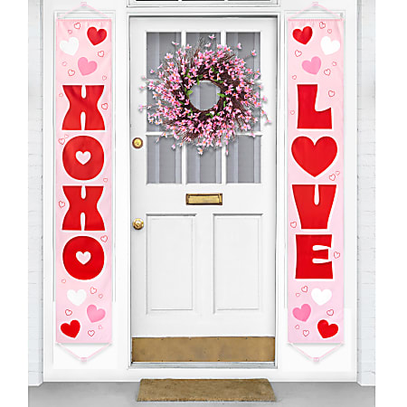 Office Depot Brand Valentines Day Fabric Door Banners 12 W x 72 H ...