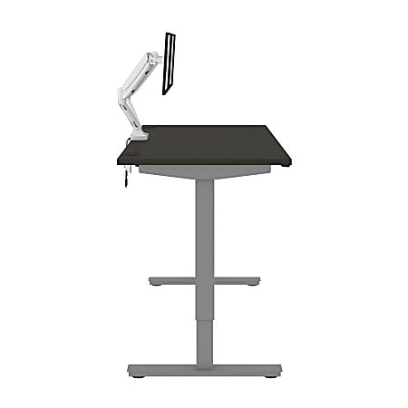 Bestar Upstand Electric 60 W Standing Desk With Dual Monitor Arm Deep ...