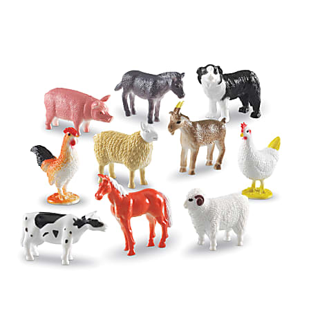 Learning Resources Farm Animal Counters 2 x 2 Assorted Colors Grade 4 7 ...