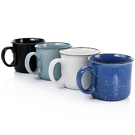 Mr. Coffee Mr. Colebrook Speckled Stoneware 4 Piece Mug Set 18 Oz ...