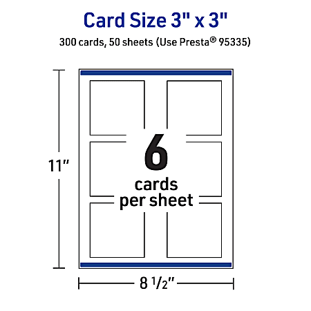 Avery Printable Note Cards With Sure Feed Technology 3 x 3 Square ...