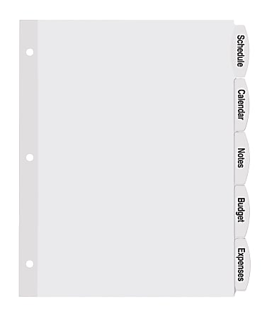 Avery Big Tab Printable Label Dividers With Easy Peel 8 12 x 11 5 Tab ...