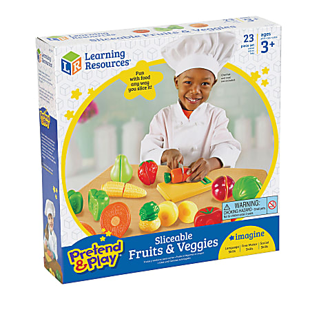 Learning Resources Pretend Play Sliceable Fruits And Veggies Pre K To ...
