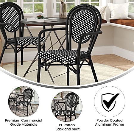Flash Furniture Lourdes IndoorOutdoor Commercial Thonet Bistro Stacking ...