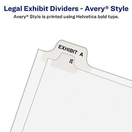 Avery Individual Legal Dividers Avery Style Letter Size Side Tab 21 ...