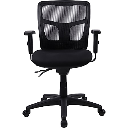 Lorell Ergonomic MeshFabric Mid Back Managerial Swivel Chair Black ...