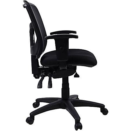 Lorell Ergonomic MeshFabric Mid Back Managerial Swivel Chair Black ...