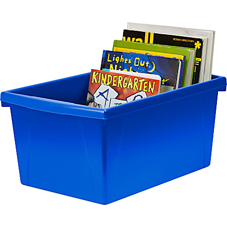 Storex Classroom Storage Bin Medium Blue Pack Of 2 - Office Depot
