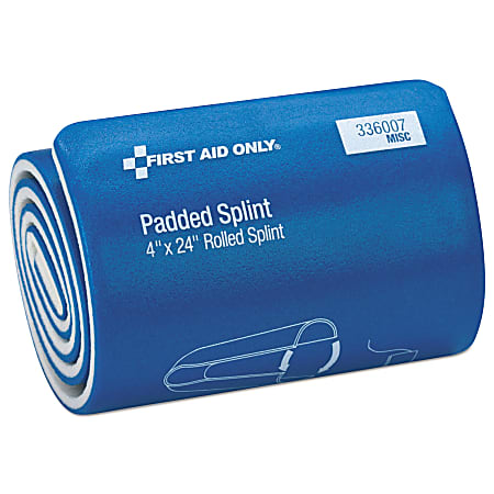 First Aid Only Padded Aluminum Splint 4 x 24 BlueWhite - Office Depot