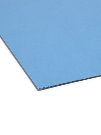 Smead Color File Folders With Reinforced Tabs Letter Size 13 Cut Blue ...