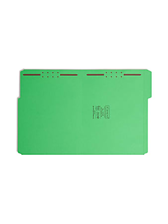 Smead Color Reinforced Tab Fastener Folders Letter Size 13 Cut Green ...