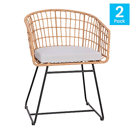 Flash Furniture Devon IndoorOutdoor Patio Boho Club Chairs With Sled ...