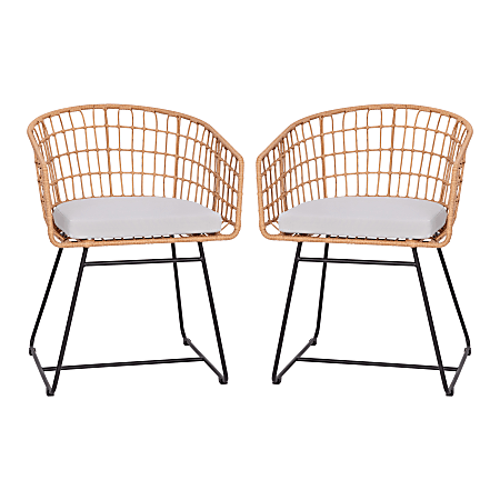 Flash Furniture Devon IndoorOutdoor Patio Boho Club Chairs With Sled ...
