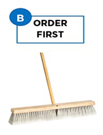 PUSH BROOM FLAG BRISTLES WOOD BLOCK 24 THREADED HOLES - ODP Business ...