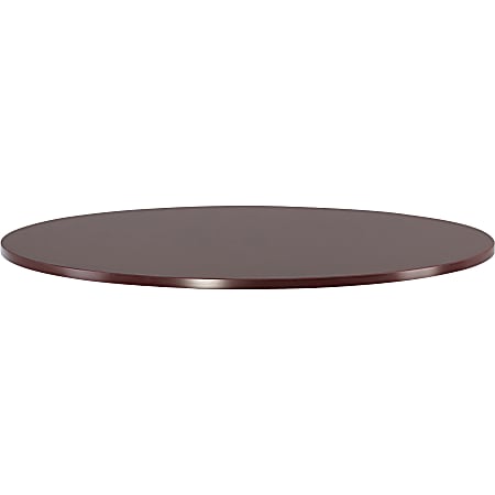 Lorell Essentials Round Table Top 48 D Mahogany - Office Depot