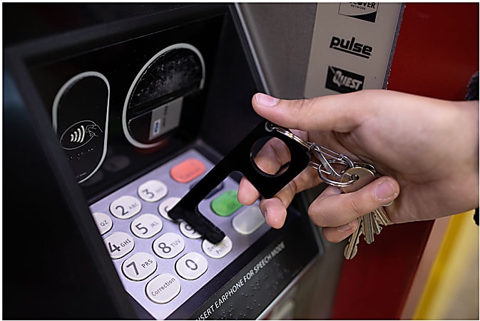 Custom Touchless Acrylic Sanitary Key 4 x 1 12 - Office Depot