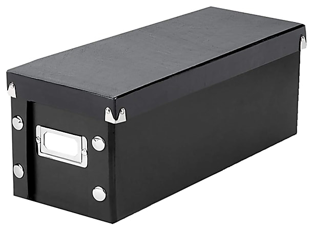 Ideastream Snap N Store Cardboard CD Storage Box 2 34 x 6 x 14 14 Black ...