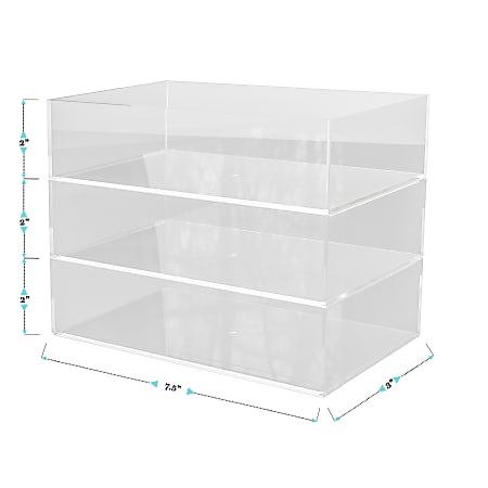 Martha Stewart Brody Stack Slide Plastic Tray Office Desktop Organizers ...