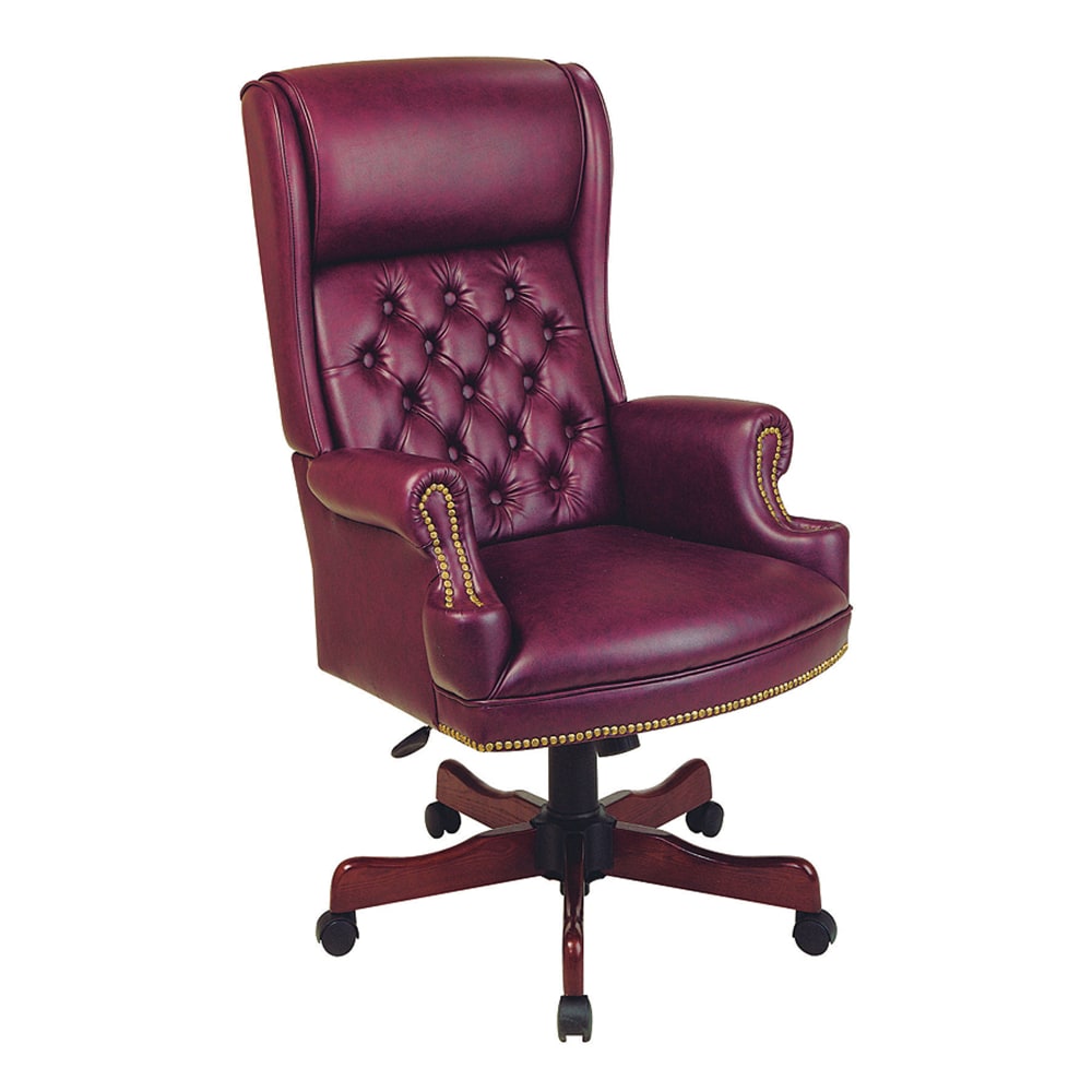 Thomasville Edinger Ergonomic Bonded Leather Big Tall High Back Chair Brown Office Depot