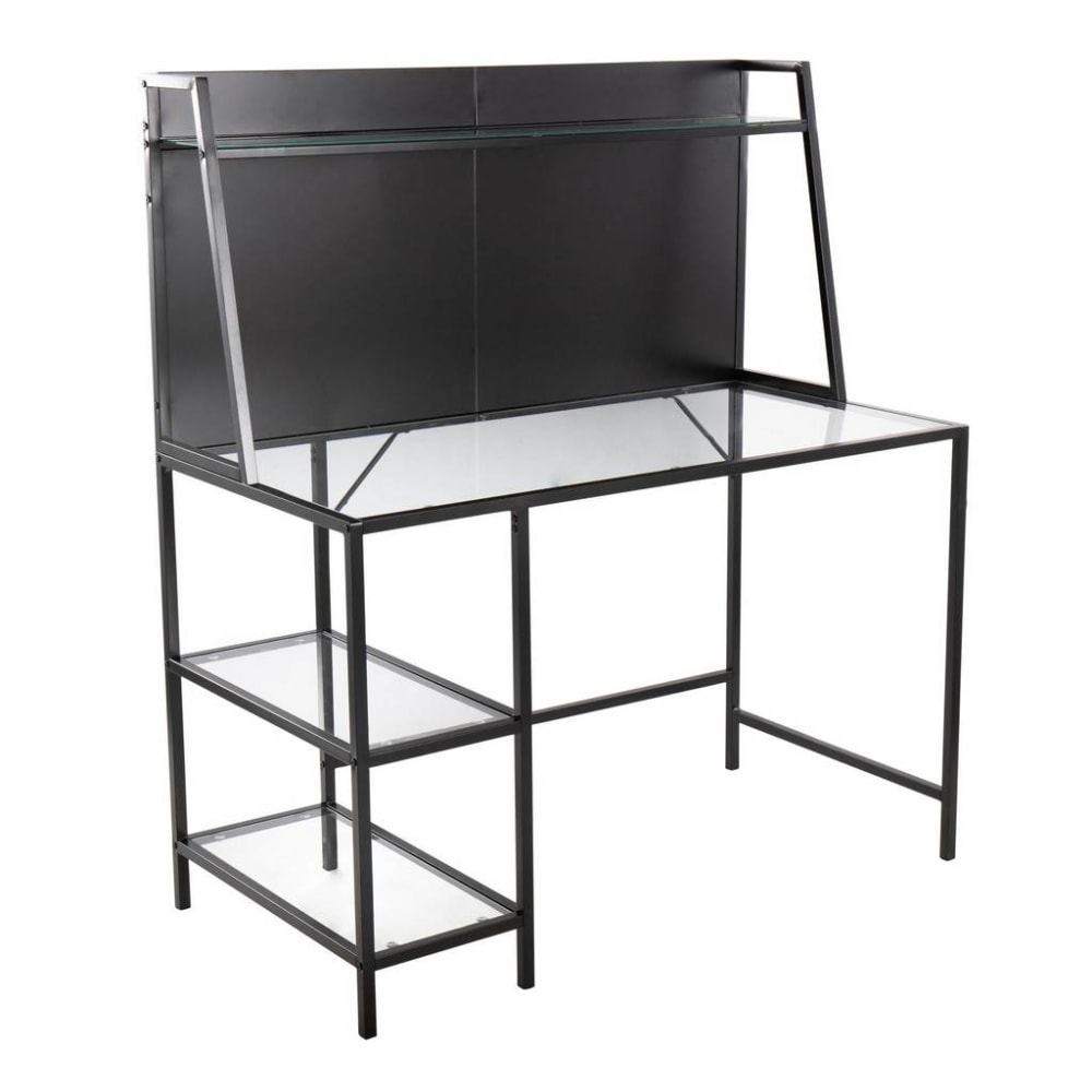 Realspace Callay 42 W Writing Desk Blonde OakBlack Office Depot