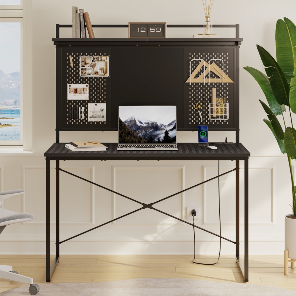 Realspace Halton 48 W Computer Desk Black Office Depot