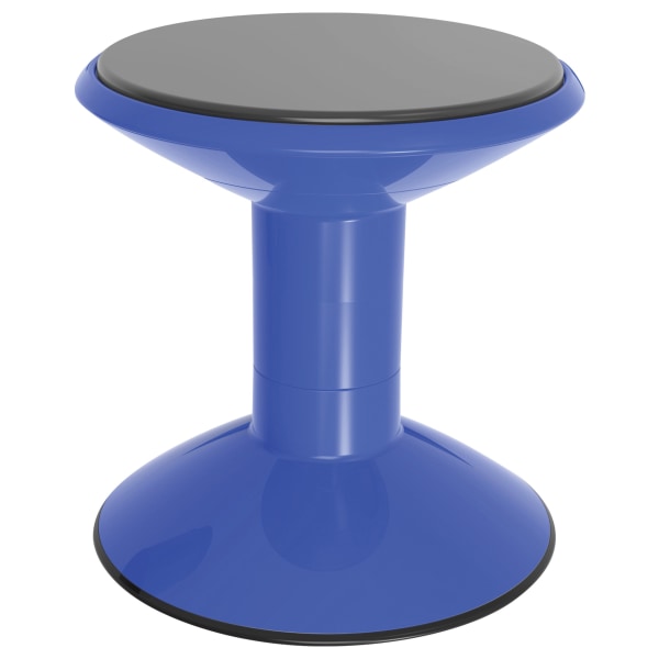 Storex Backless Plastic Wiggle Stool Adjustable 12-18 inch Seat Height Blue